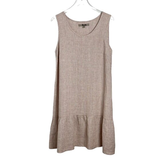 Flax | Dresses | Flax Cascading Ruffled Hem 0 Linen Midi Dress | Poshmark